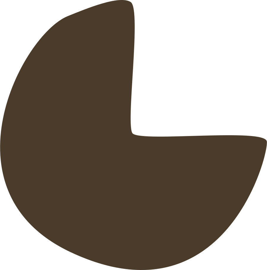 Brown pie chart Illustration in PNG, SVG