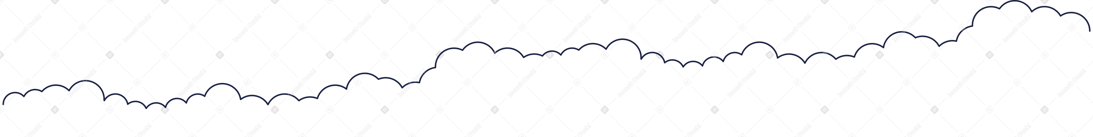 Bush line Illustration in PNG, SVG