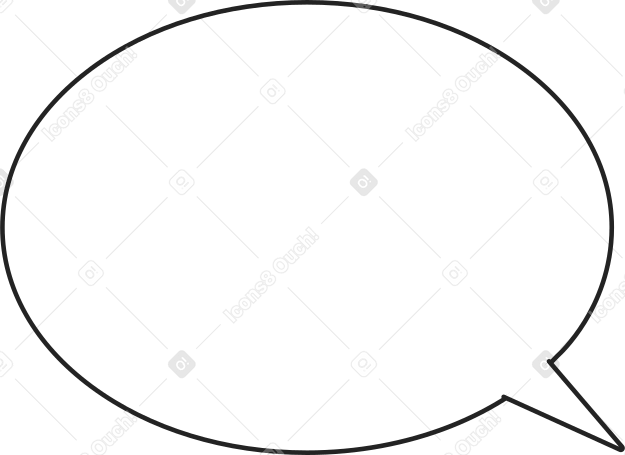 Bubble speech Illustration in PNG, SVG