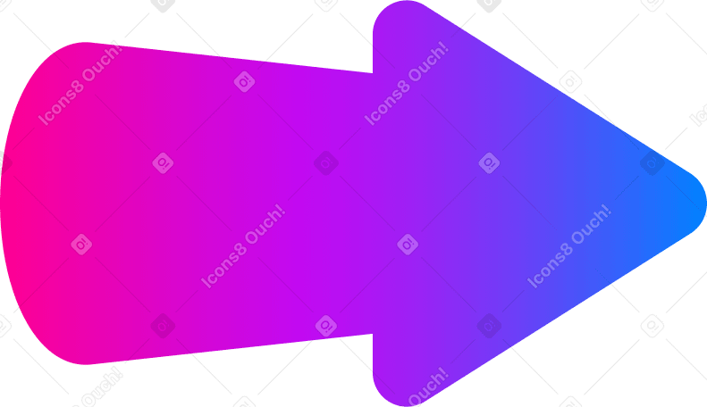 Arrow with gradient Illustration in PNG, SVG