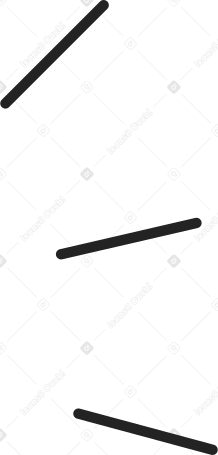 Three black lines Illustration in PNG, SVG
