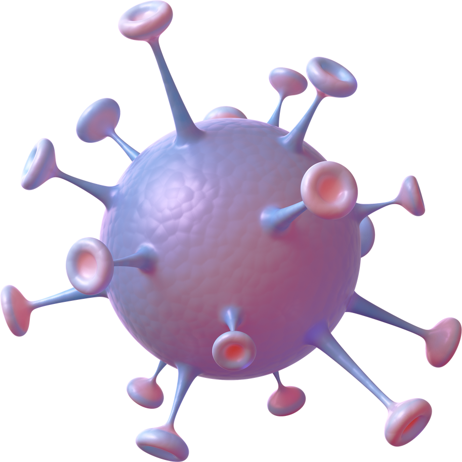 Virus molecule Illustration in PNG, SVG