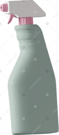 3D green cleaning spray Illustration in PNG, SVG