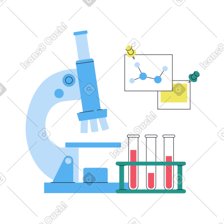 Laboratory tests on microscope PNG, SVG