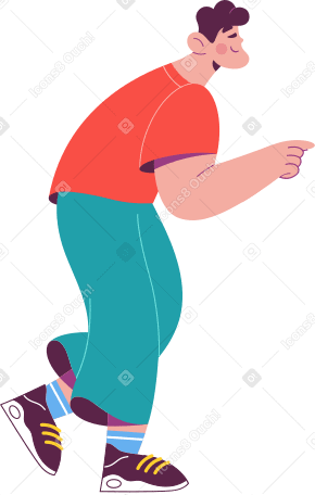 Happy man takes something Illustration in PNG, SVG