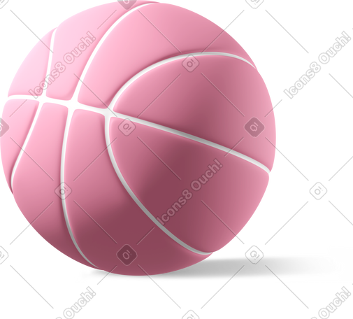 3D Pink basketball PNG, SVG