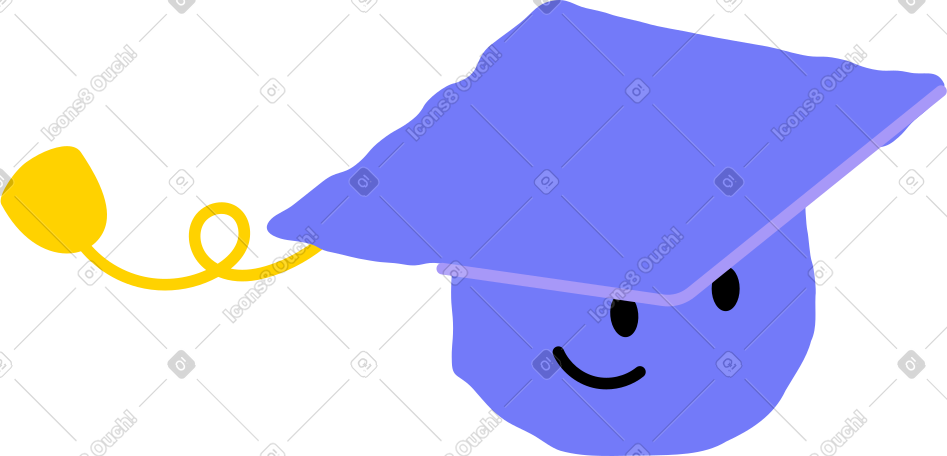 Graduation cap head PNG, SVG