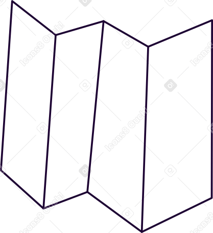 Open paper map Illustration in PNG, SVG