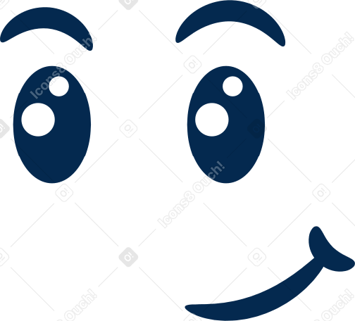 Smiling face Illustration in PNG, SVG