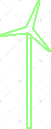 Windmill green Illustration in PNG, SVG
