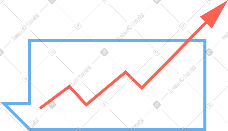 Graphs arrow PNG, SVG
