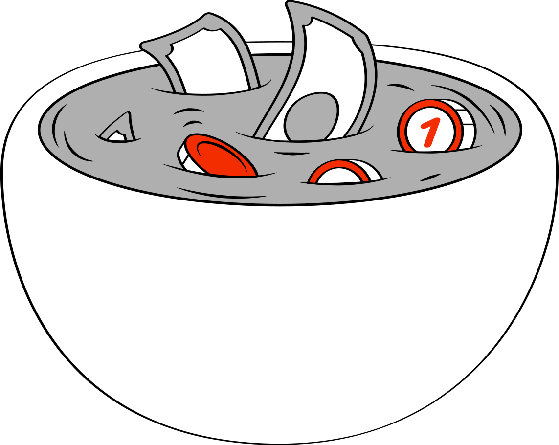 Pot with money Illustration in PNG, SVG