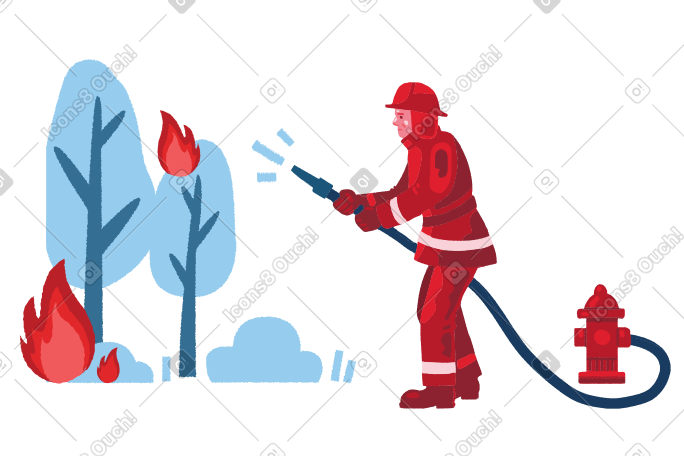 Put out a fire PNG, SVG