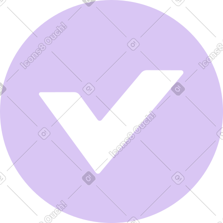Big circle with check mark PNG, SVG