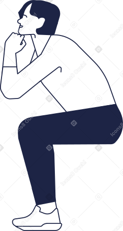 Man sitting Illustration in PNG, SVG
