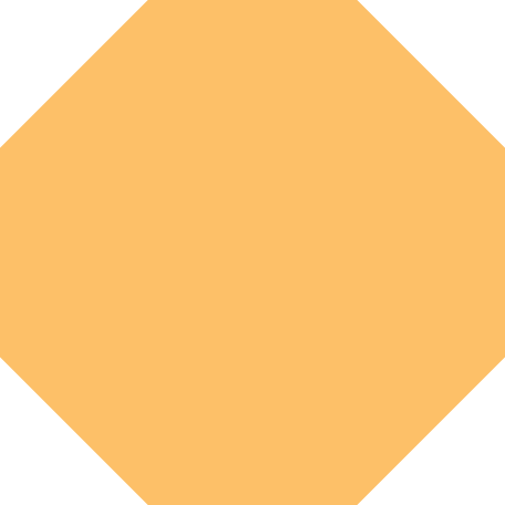 PNG 및 SVG의 Orange octagon 일러스트