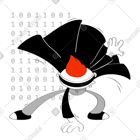 Cool matrix programmer guy PNG, SVG