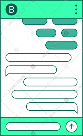 Frame with chat PNG, SVG