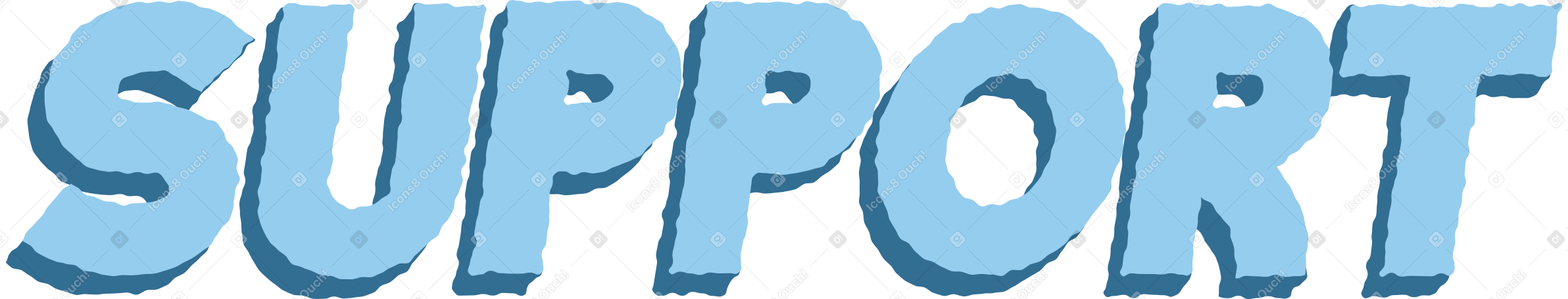 Support Illustration in PNG, SVG