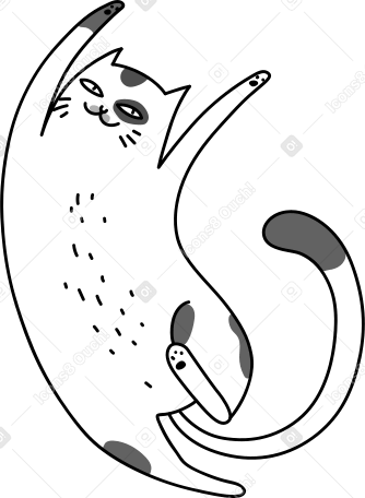 Happy cat Illustration in PNG, SVG