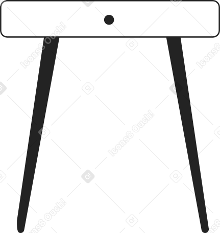 Table with two legs Illustration in PNG, SVG