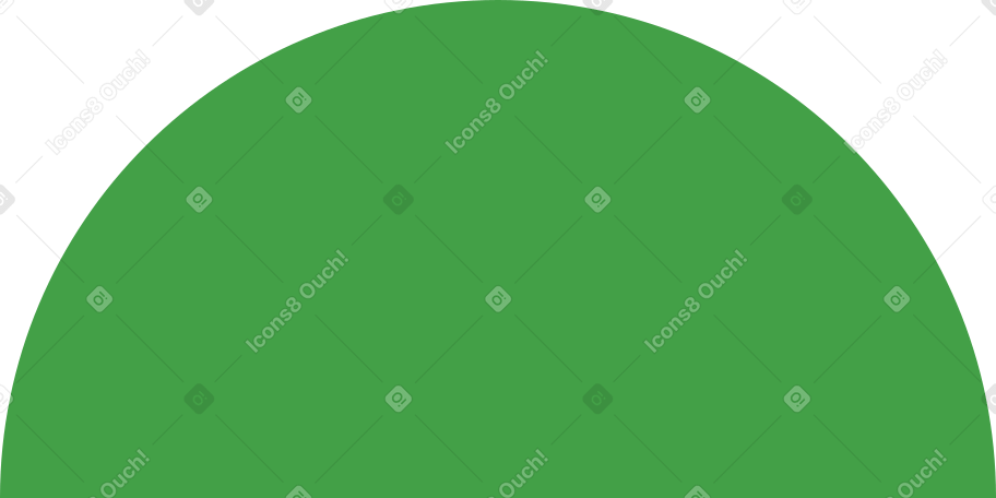 Semicircle green Illustration in PNG, SVG