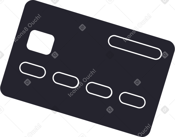 Black credit card Illustration in PNG, SVG