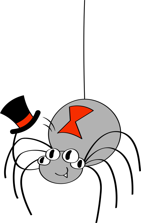 Spider with a hat Illustration in PNG, SVG