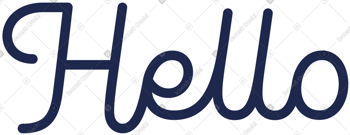 Lettering hello text PNG, SVG
