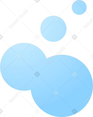 Small blue bubbles Illustration in PNG, SVG