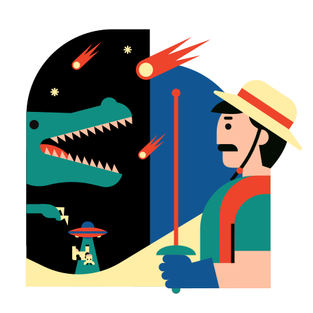 Alien invasion Illustration in PNG, SVG
