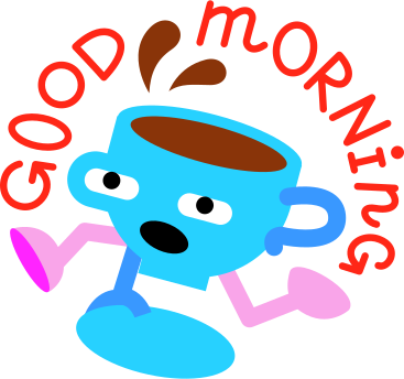 Lettering sticker good morning dots text PNG, SVG