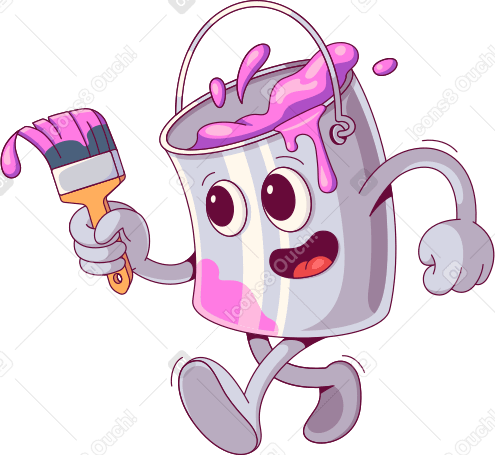 Paint bucket Illustration in PNG, SVG