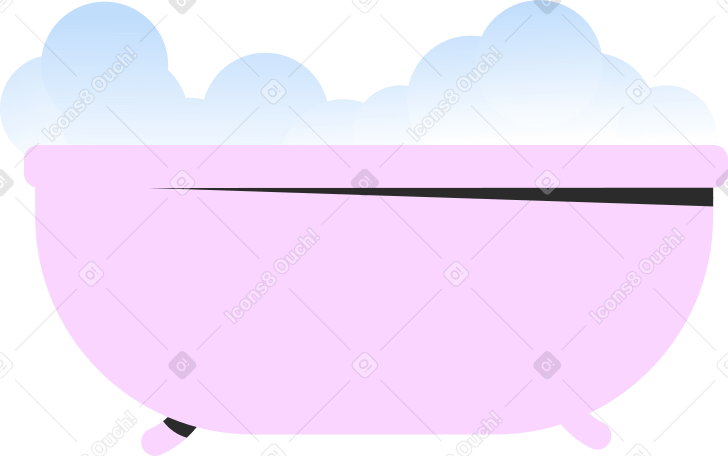 Pink bubble bath Illustration in PNG, SVG