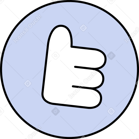 Round thumbs up icon Illustration in PNG, SVG