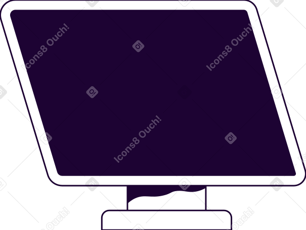 PNG 및 SVG의 Tilting computer monitor 일러스트