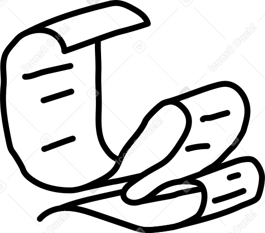 Long piece of paper PNG, SVG