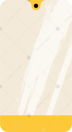 Blank yellow screen phone Illustration in PNG, SVG