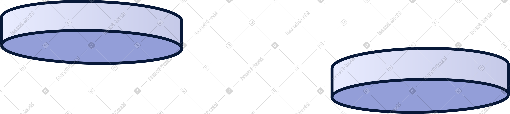 Two oval platforms PNG, SVG
