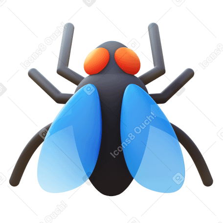 Illustration 3D mouche aux formats PNG, SVG
