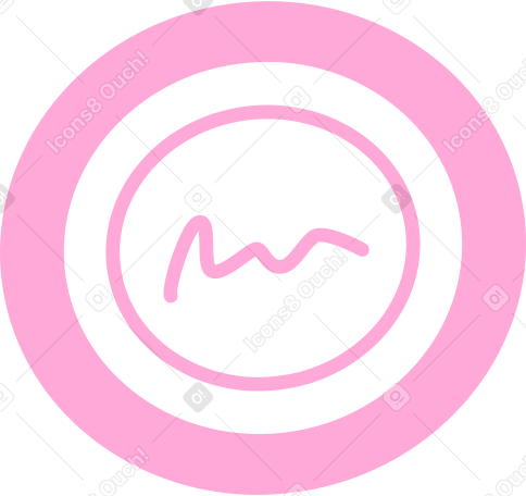 Pink stamp Illustration in PNG, SVG