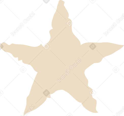 Beige star shape Illustration in PNG, SVG