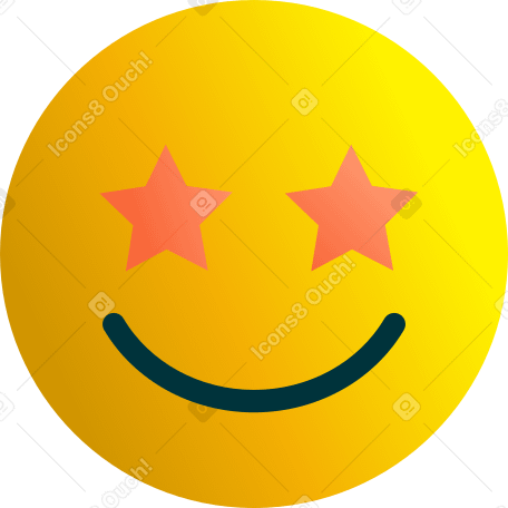 Emojis mit sternenaugen Grafik als PNG, SVG