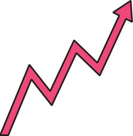 Red up arrow Illustration in PNG, SVG