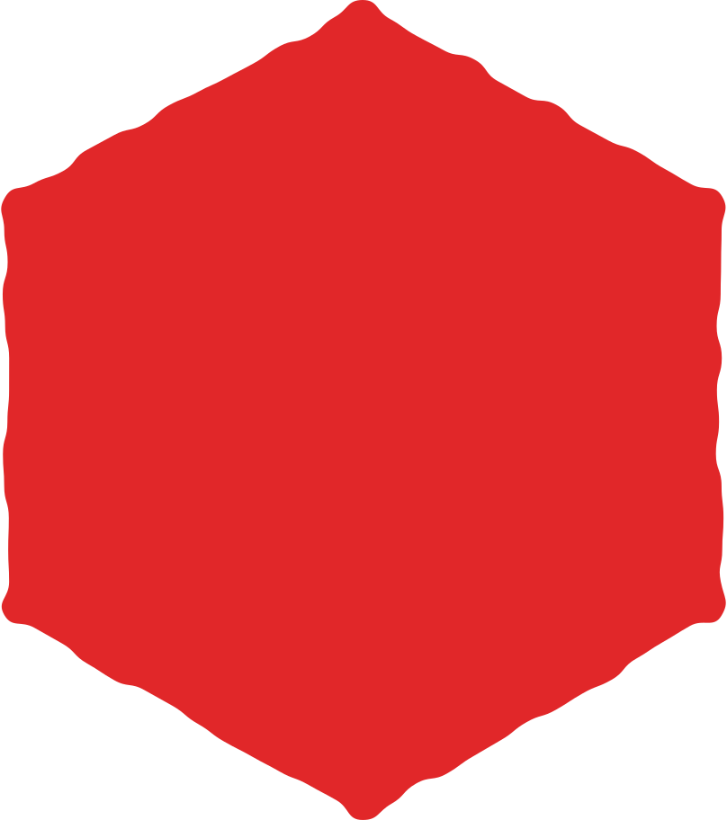 Red hexagon Illustration in PNG, SVG