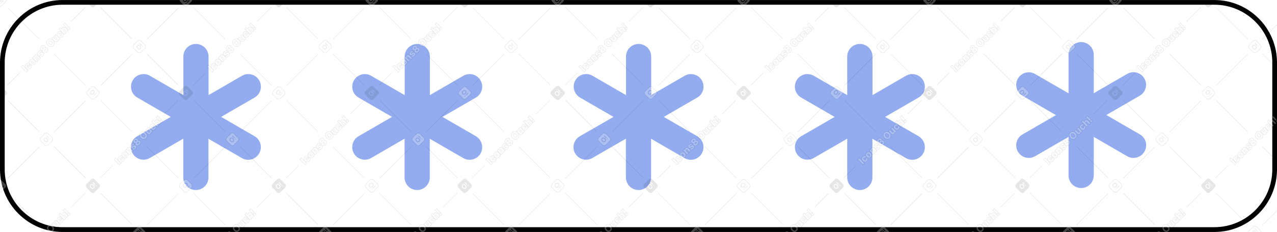 Password input bar Illustration in PNG, SVG
