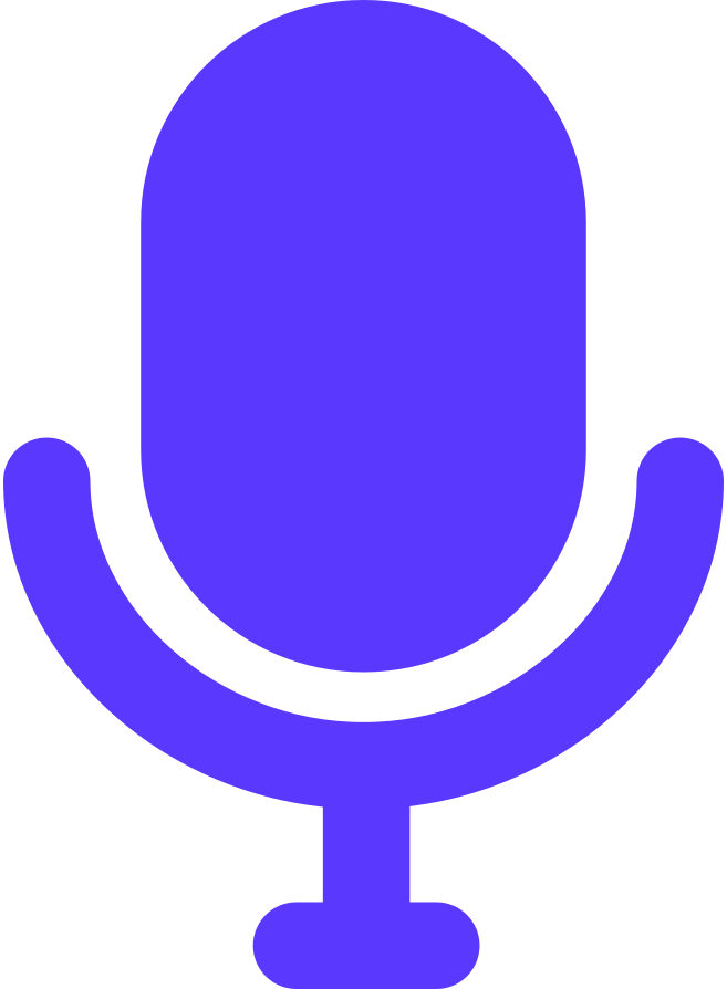 Dark blue microphone icon Illustration in PNG, SVG