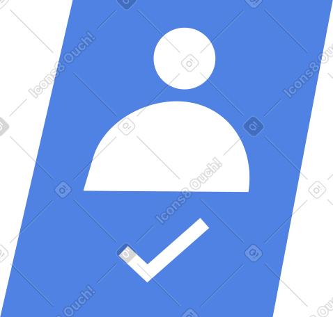 Card with person icon and check mark PNG, SVG