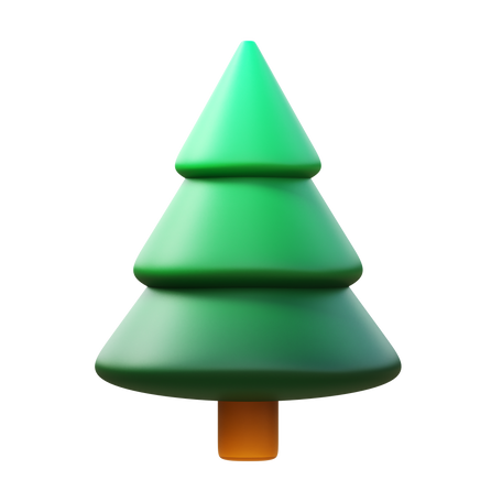 3D evergreen tree Illustration in PNG, SVG