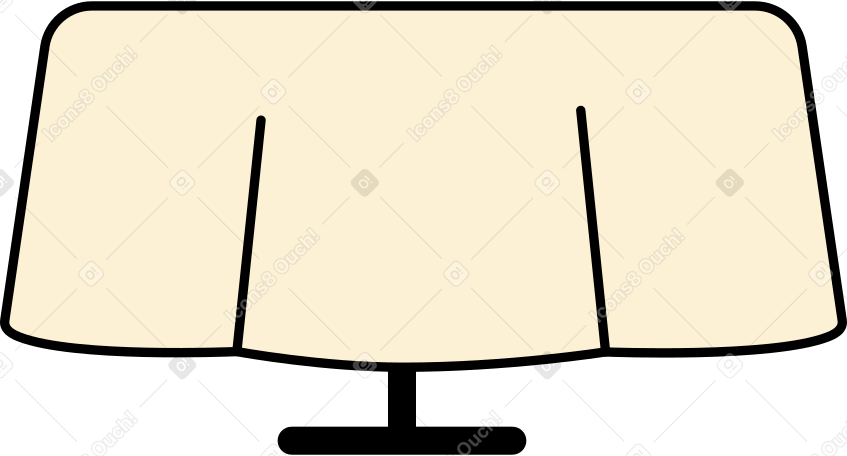 Round table with tablecloth Illustration in PNG, SVG